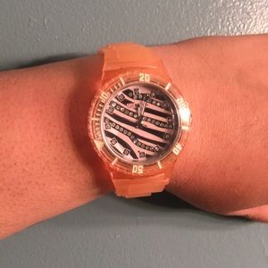 Geneva | Accessories | Geneva Silicone Peach Color Womens Fashion Watch ...